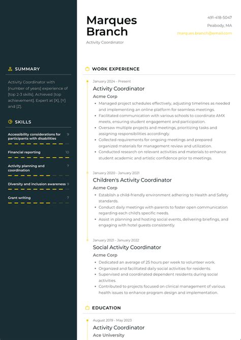Activities Resume Template For Teen Resume Examples Templates