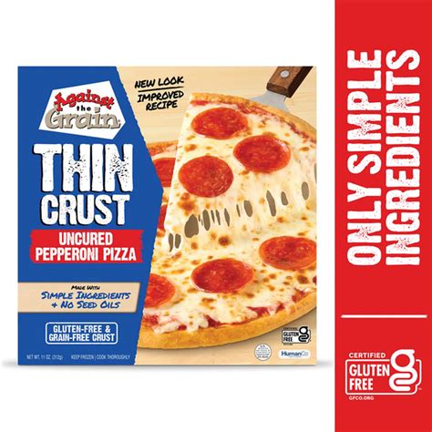Against The Grain Gluten Free Thin Crust Uncured Pepperoni Pizza