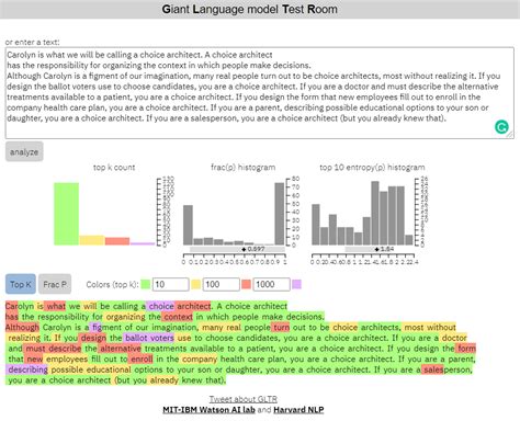 Github Xinxin Laistatistical Analysis Using Gltr Harvardnlp I Am