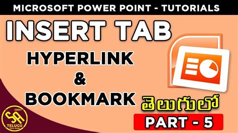 Ms Powerpoint Tutorials In Telugu Part 5 Hyperlink And Book Mark Sa