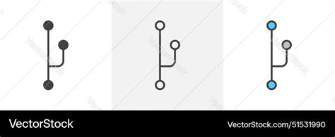 Code Branch Icon Set Merge Data Request Symbol Vector Image