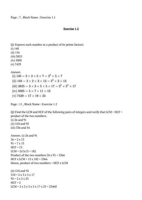Ncert Solutions Class 10 Maths Chapter 1 Real Numbers