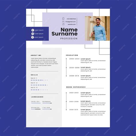 Free Vector Flat Design Cv Template Free Vector Flat Design Cv Template