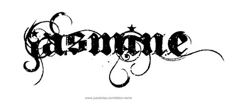 Jasmine Name Tattoo Designs