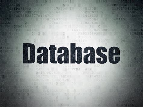 Database Concept Database On Digital Data Paper Background Stock