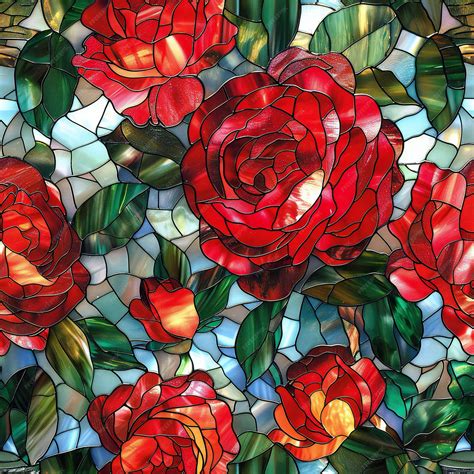 Premium Photo Rose Stained Glass