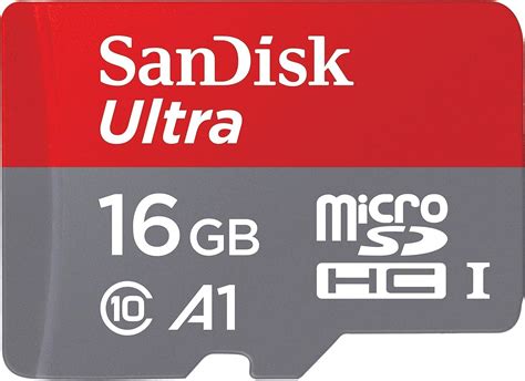 SanDisk Ultra 16 GB MicroSDHC Memory Card SD Adapter With A1 App Performance Up To 98 MB S