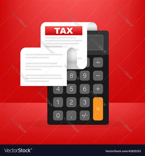 Tax Document In Flat Style Flat Royalty Free Vector Image