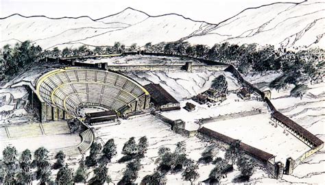 Dodona Oracle Reconstruction Drawing Ancient Greece Φώς And Λέξη