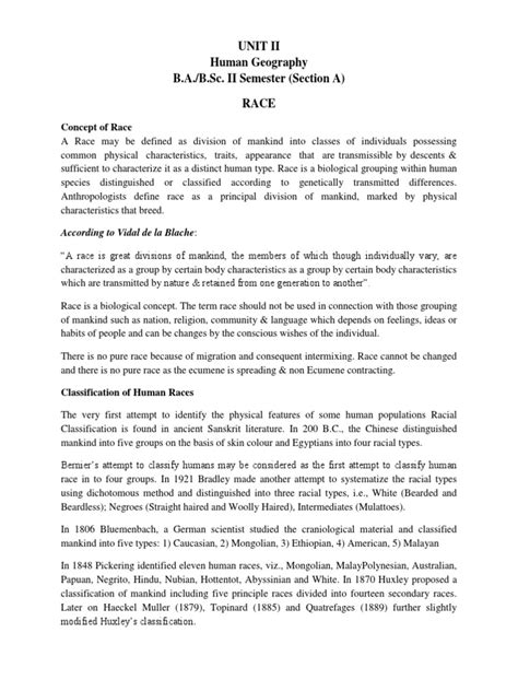 Classification Of Human Races A Review Of The Development Of Racial Classification Systems And