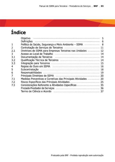 Manual De Ssma Para Terceiros Prestadores De Servicos Segurança Do Trabalho