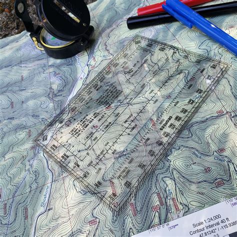 Map Protractor For Map Reading And Navigation Mils Degrees Meters