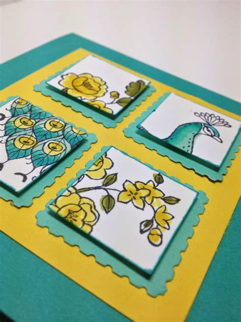 Perfect Peacock Collage Card