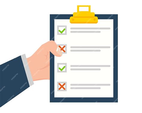 Premium Vector Hand Holding Clipboard With Checklist Document In A Flat Design