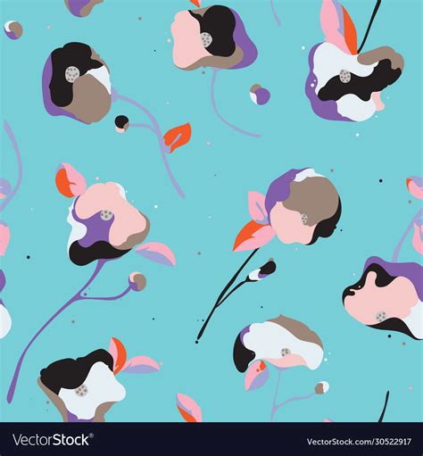Seamless Pattern With Beautiful Abstract Vector Image