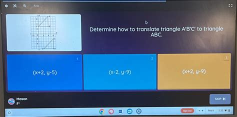 solved 1 20 determine how to translate triangle a b c to triangle abc