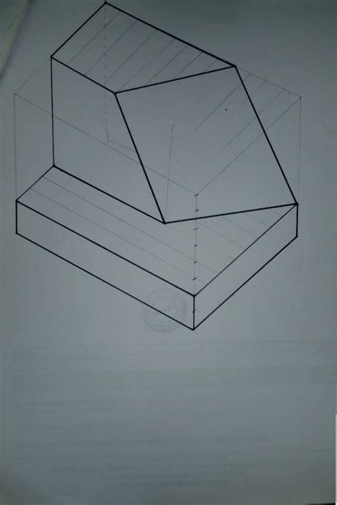 sketch an isometric view given top front and right views ㄚ top front
