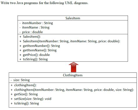 Solved Write Two Java Programs For The Following Uml