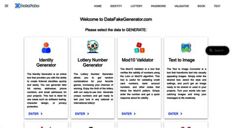 Datafakegenerator Datafakege Data Fake Generator