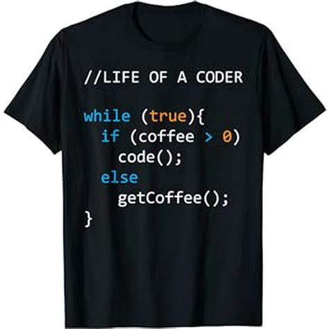 Life Of A Coder Coffee Computer Science Nerd Developer T Shirt