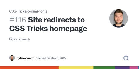 Site Redirects To CSS Tricks Homepage Issue CSS Tricks Coding Fonts GitHub
