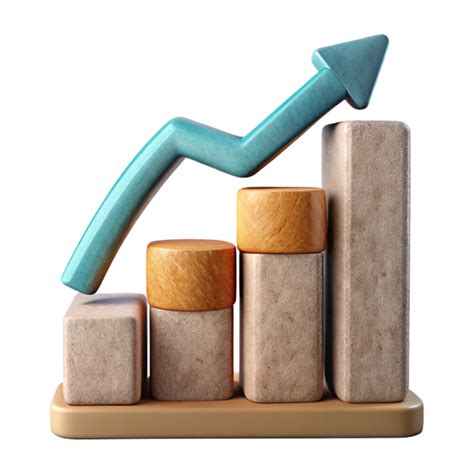 Extraordinary Modern Bar Graph With Upward Trend Cutout Element High