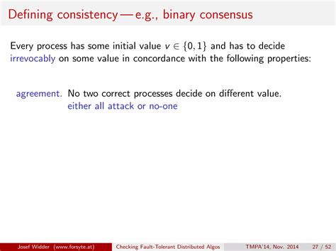 Introduction Into Fault Tolerant Distributed Algorithms And Their