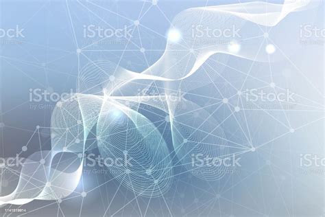 빅 데이터 시각화 배경입니다 현대 미래 가상 추상적인 배경입니다 과학 네트워크 패턴 연결 선과 점 글로벌 네트워크 연결 벡터입니다 가상현실에 대한 스톡 벡터 아트 및 기타