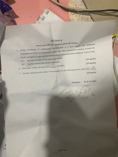 Section B Answer Any Two 2 Questions From This Section During Monitori