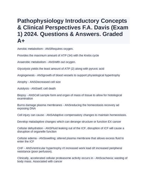 Pathophysiology Introductory Concepts And Clinical Perspectives Fa