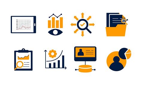 Data Analytics Icon Set Big Data Analysis Technology Symbol 46342590