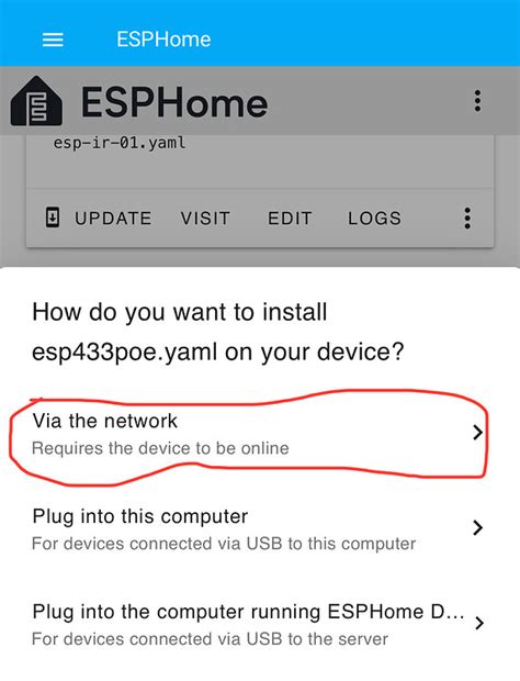 esphome ota ethernet update esphome home assistant community