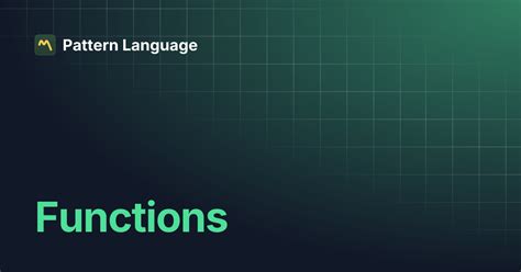 functions pattern language