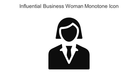Influential Business Woman Monotone Icon In Powerpoint Pptx Png And Editable Eps Format PPT Sample