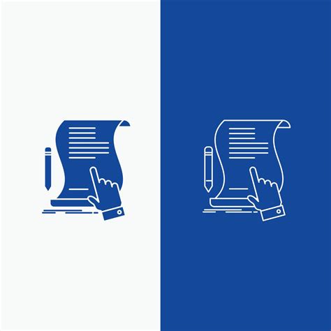 Contrat Document Papier Pancarte Accord Ligne Dapplication Et Bouton Web Glyphe Dans Une