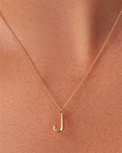 Monogram Necklace Initial Letter Necklace Necklace With J Jenny Bird