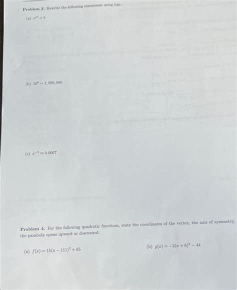 Solved Problem 3 Rewrite The Following Statements Using