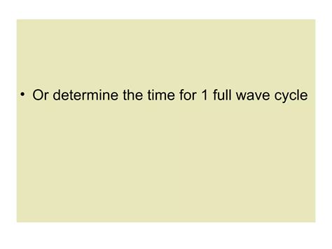 Determining Wave Frequency From A Graph Ppt