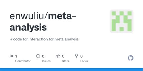 Github Enwuliumeta Analysis R Code For Interaction For Meta Analysis