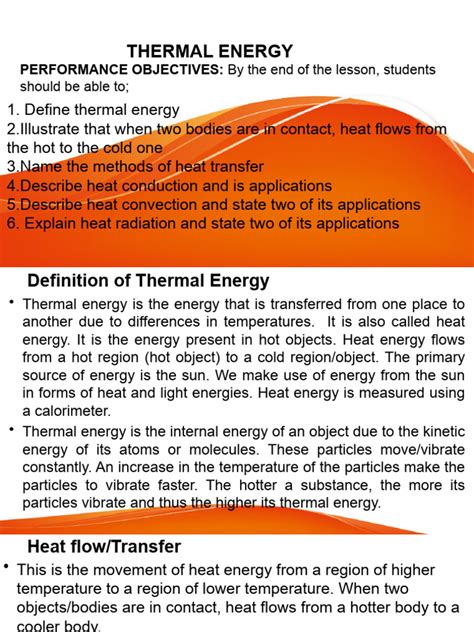 Basic Science Lesson Note On Thermal Energy Js2 2 Pdf Heat Transfer