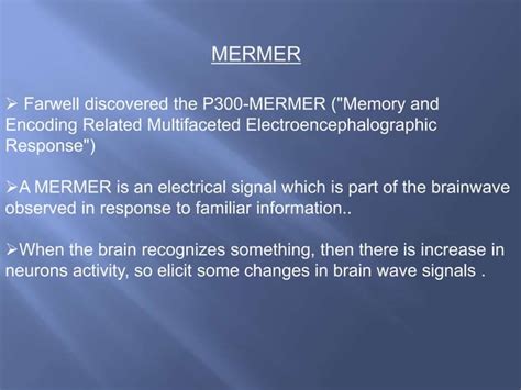Brain Fingerprinting Ppt Pptx Brain And Nervous System Disorders