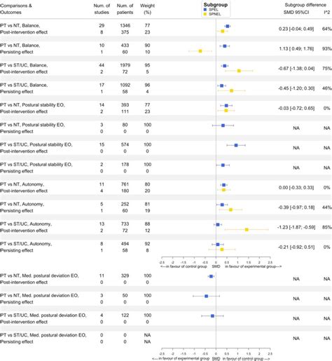 Summary Forest Plot Of Subgroup Analyses For All Outcomes According The