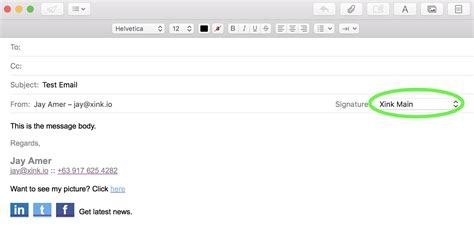 set up and use xink email signatures for mac mail help center