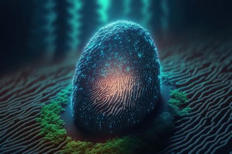 Premium Ai Image 3d Illustration Fingerprint Scan Provides Security
