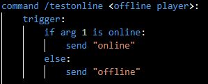 Issue With Getting A Player S Online Status Issue SkriptLang Skript GitHub
