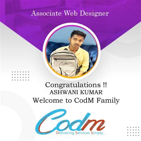 codm software on linkedin welcome aboard ashwani kumar