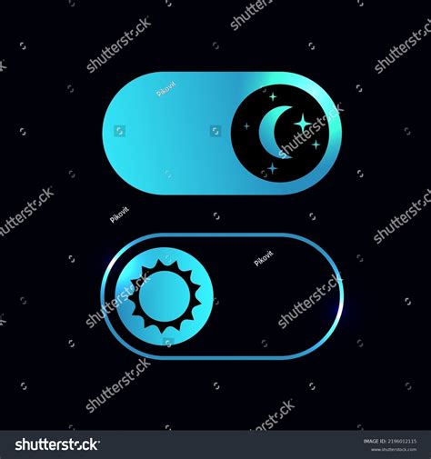 Switch Element Button Light Dark Theme Stock Vector Royalty Free