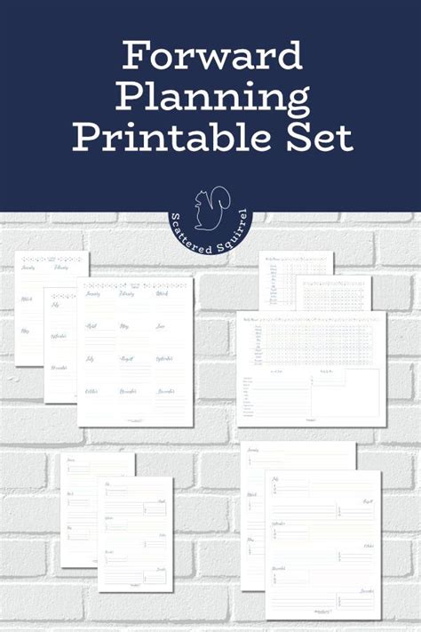 Forward Planning Printables