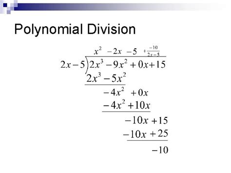 Polynomial Long Division And Synthetic Division What You