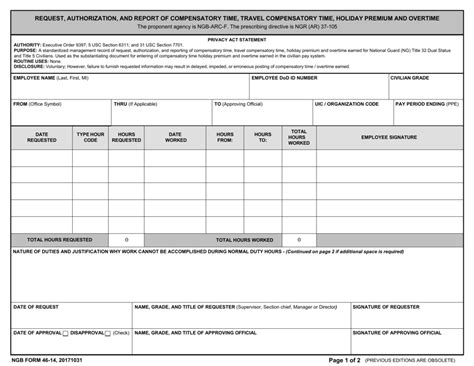 Compensatory Time Templates Pdf Download Fill And Print For Free Templateroller